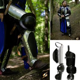 Larp ConQuest Black Ice Full Leg Armour