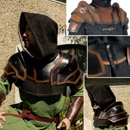 LARP Leather Shoulder & Neck Guard