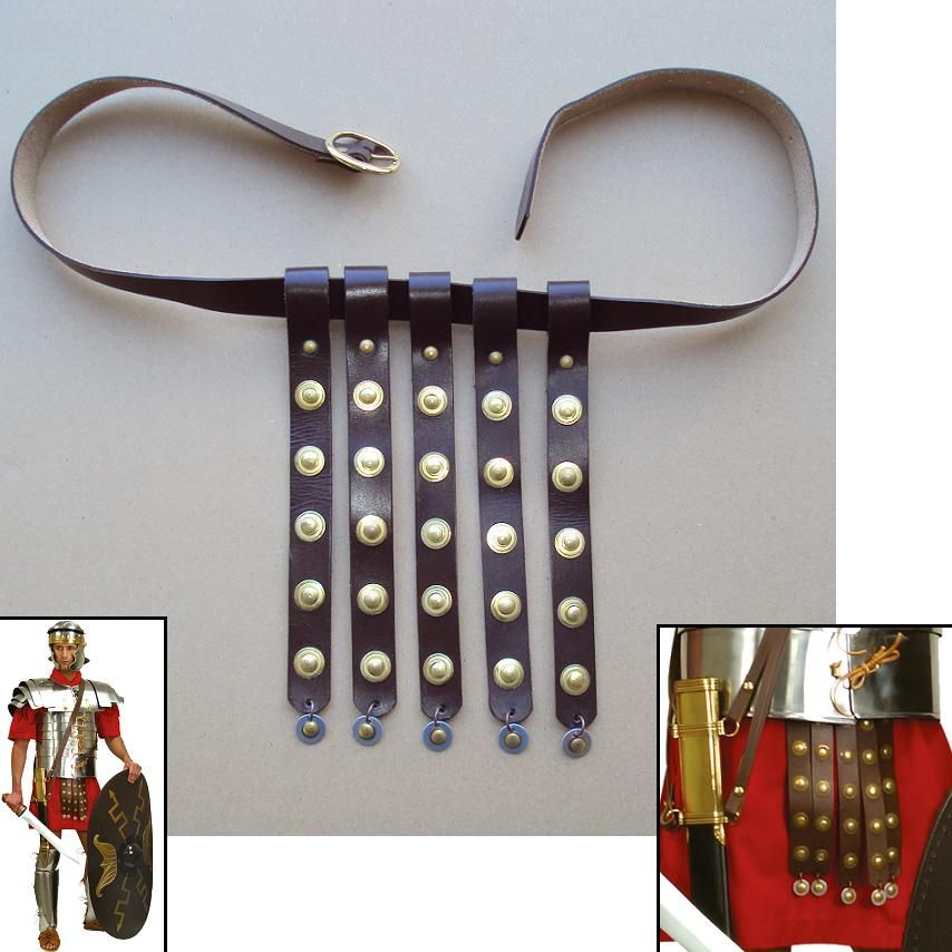 Roman Brown Leather Soldiers Belt