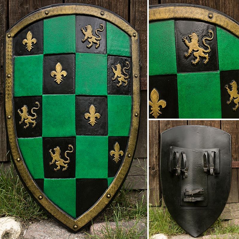 LARP Green Checkered Kite Shield - LARP Warriors