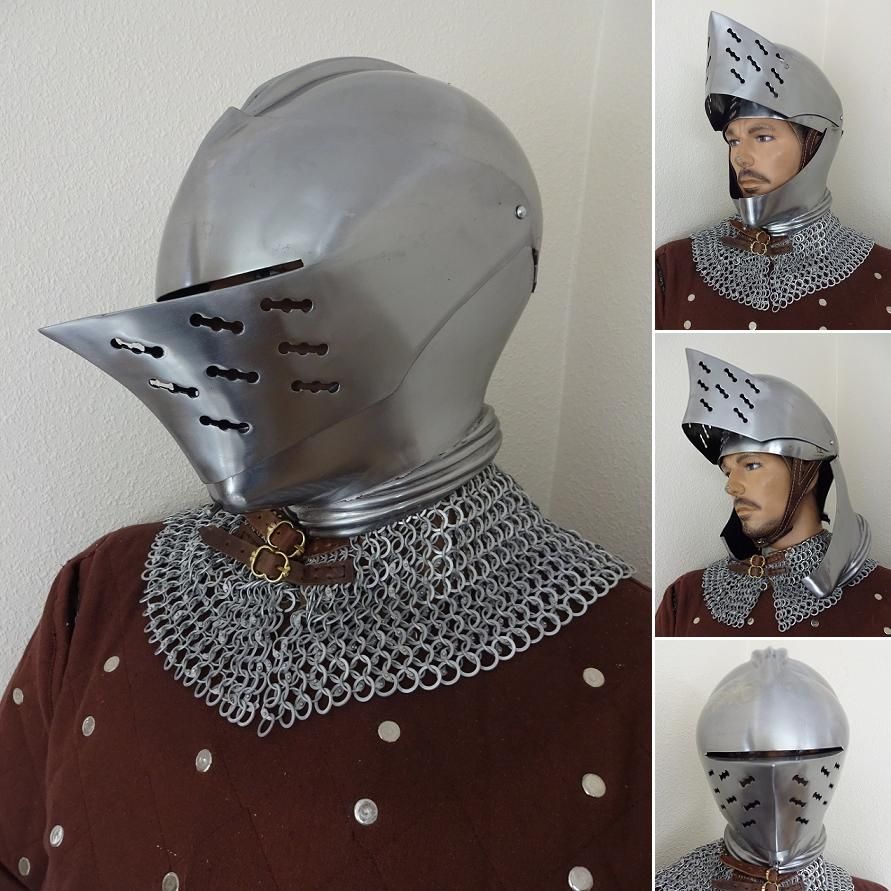 Tudor Armet Helmet. 16th Century. 18 Gauge